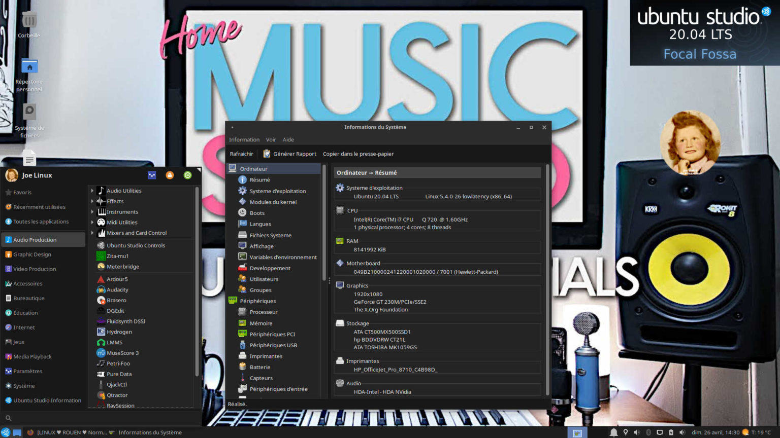Ubuntu Studio 20.04 LTS avec Bureau Xfce optimisée pour la création artistique (Partie 1/3 ...